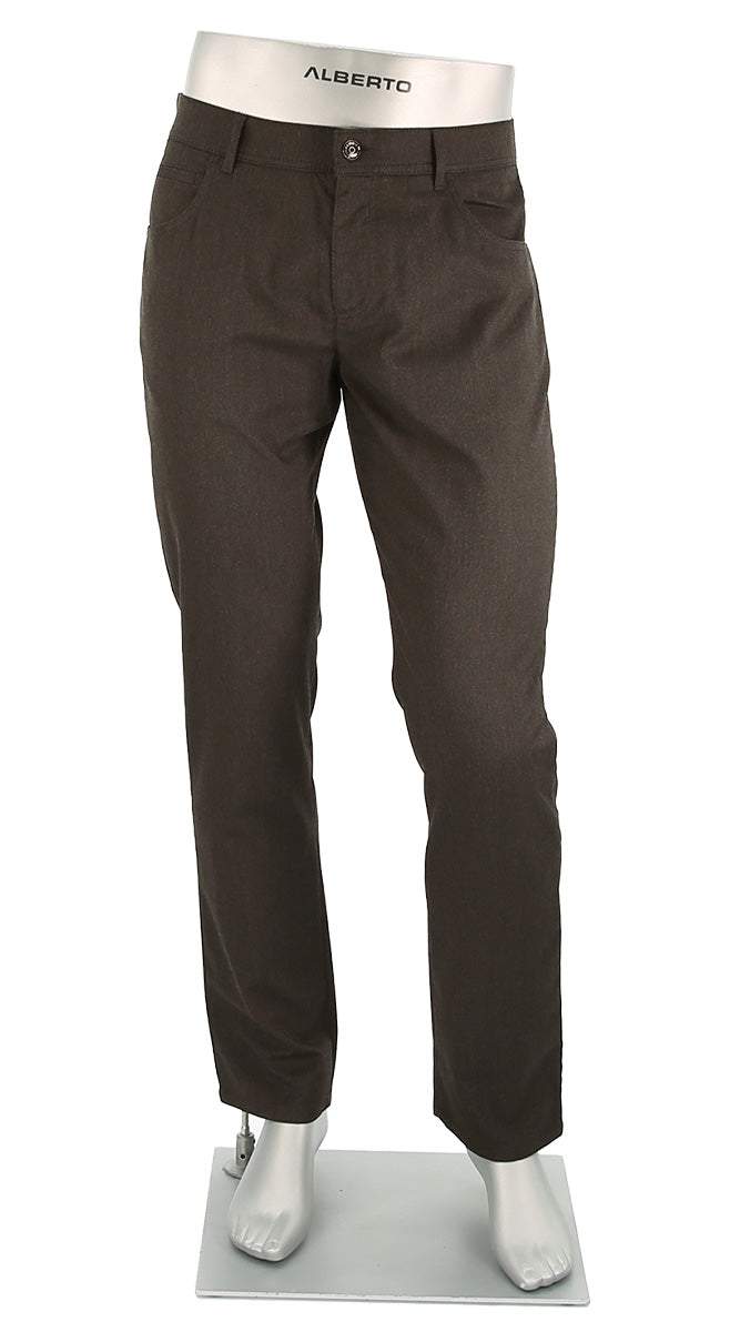 Alberto Jeans | Ceramica Textured Stone Fit Brown Pants | Washable ...