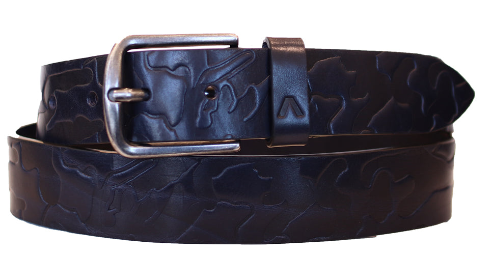 ALBERTO JEANS TEXTURED NAVY BELT | FREE SHIPPING – Alberto-pants-USA